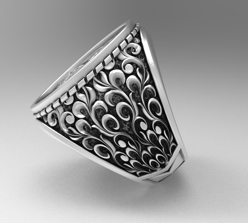 Sterling Silver Sailor's Ring: Engraved Sailing Ship Souvenir - Etsy