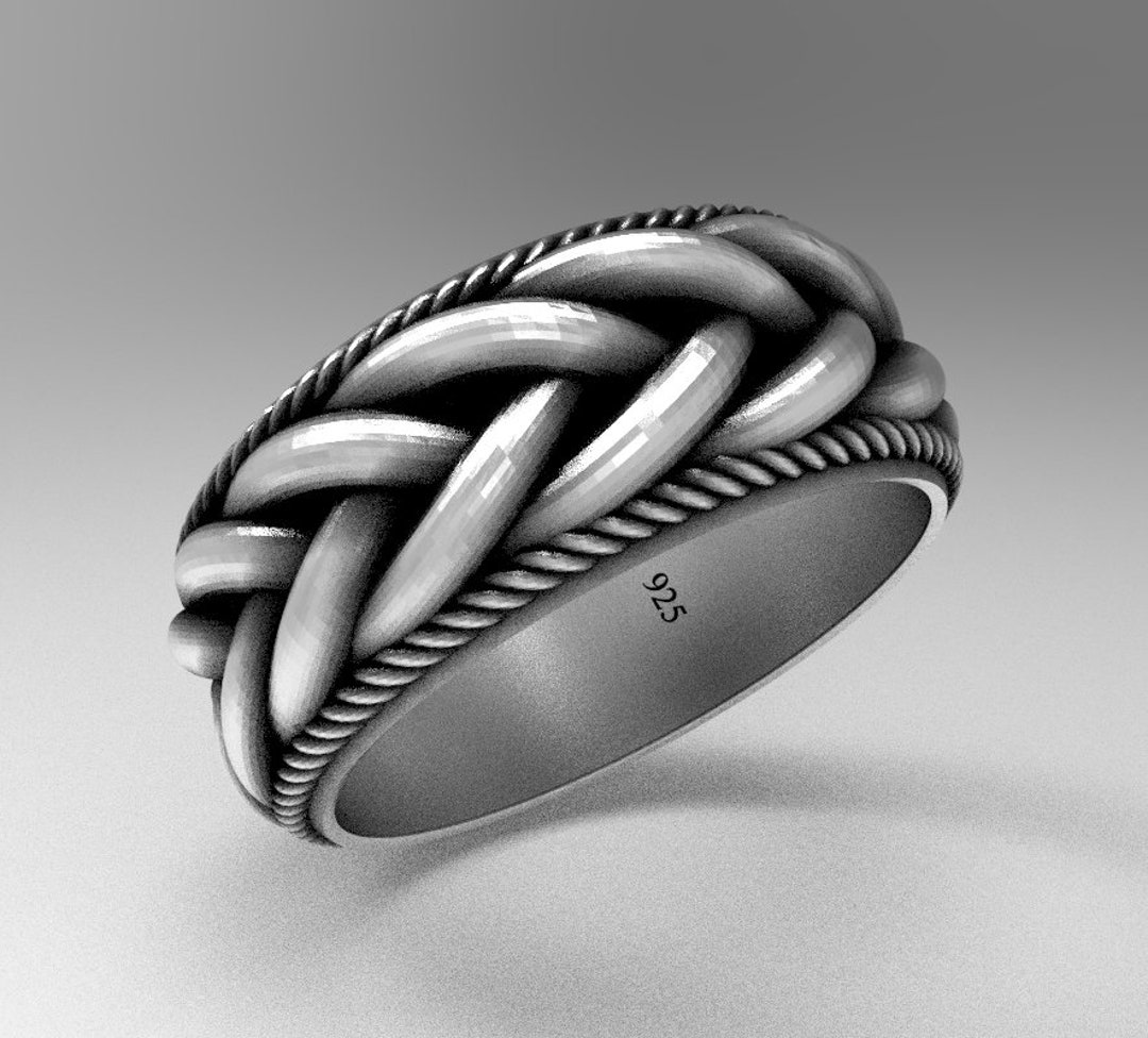 Celtic Knot Ring, Celtic Eternity Ring,celtic Braided Knot Ring,silver ...