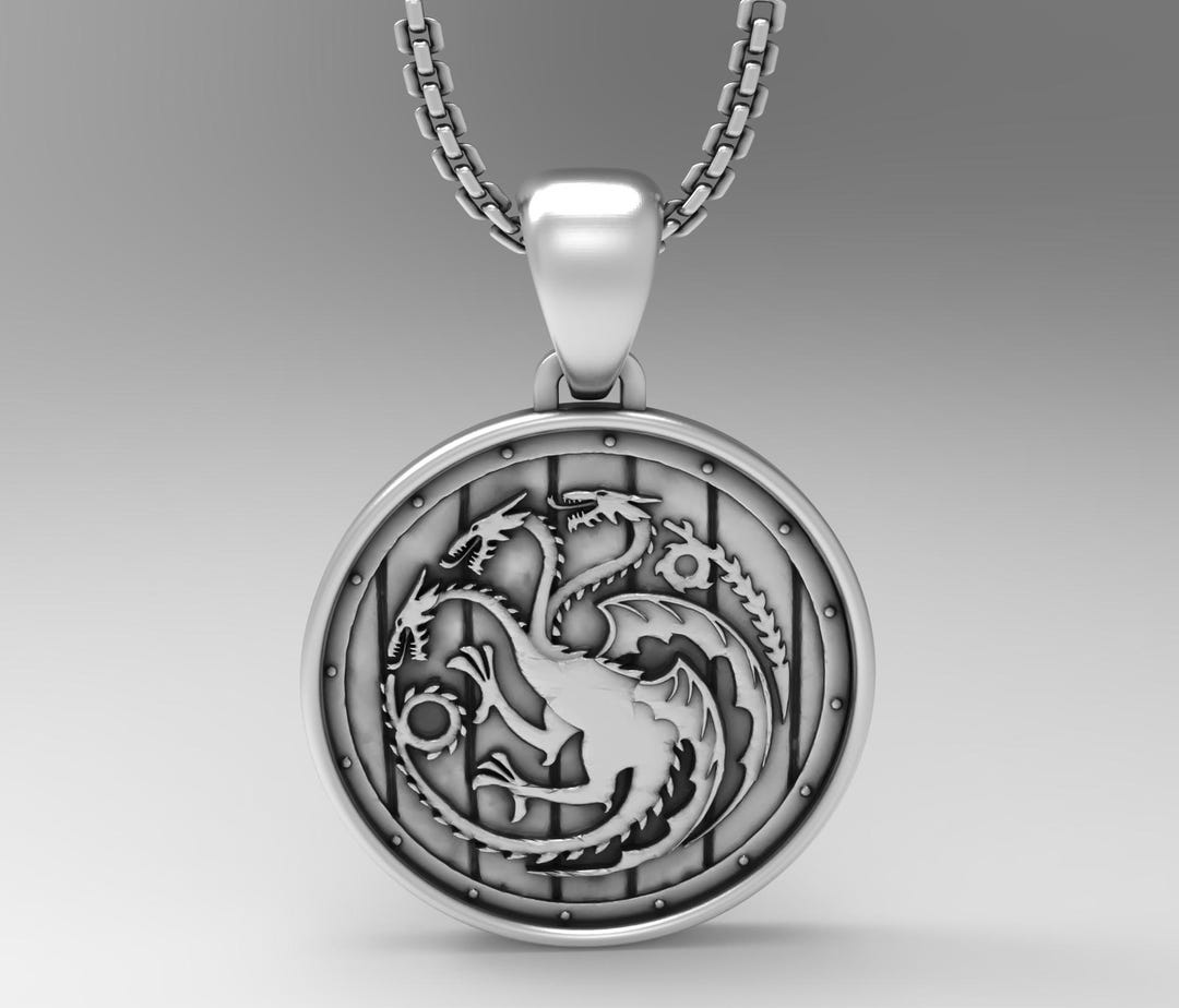 Trinity Dragon Pendant, Mystical Jewelry, Fantasy Necklace, Warrior ...