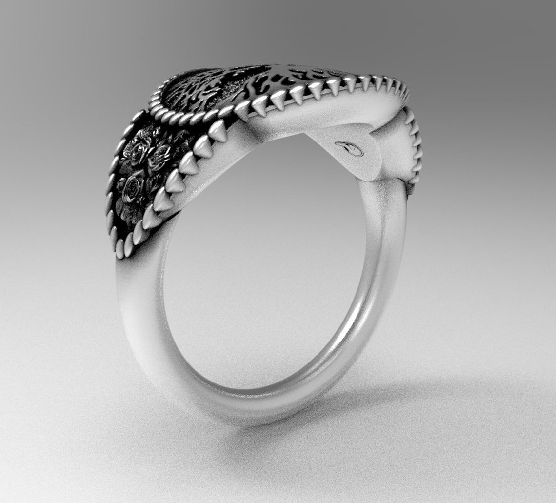 Engraved Tree of Life Ring: Oxidized Sterling Silver Filigree - Etsy