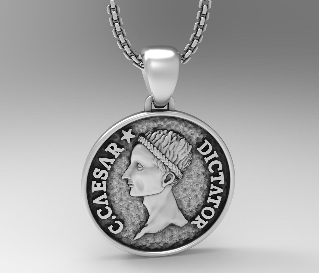 Julius Caesar Pendant, Roman Emperor Necklace, Ancient History Jewelry ...