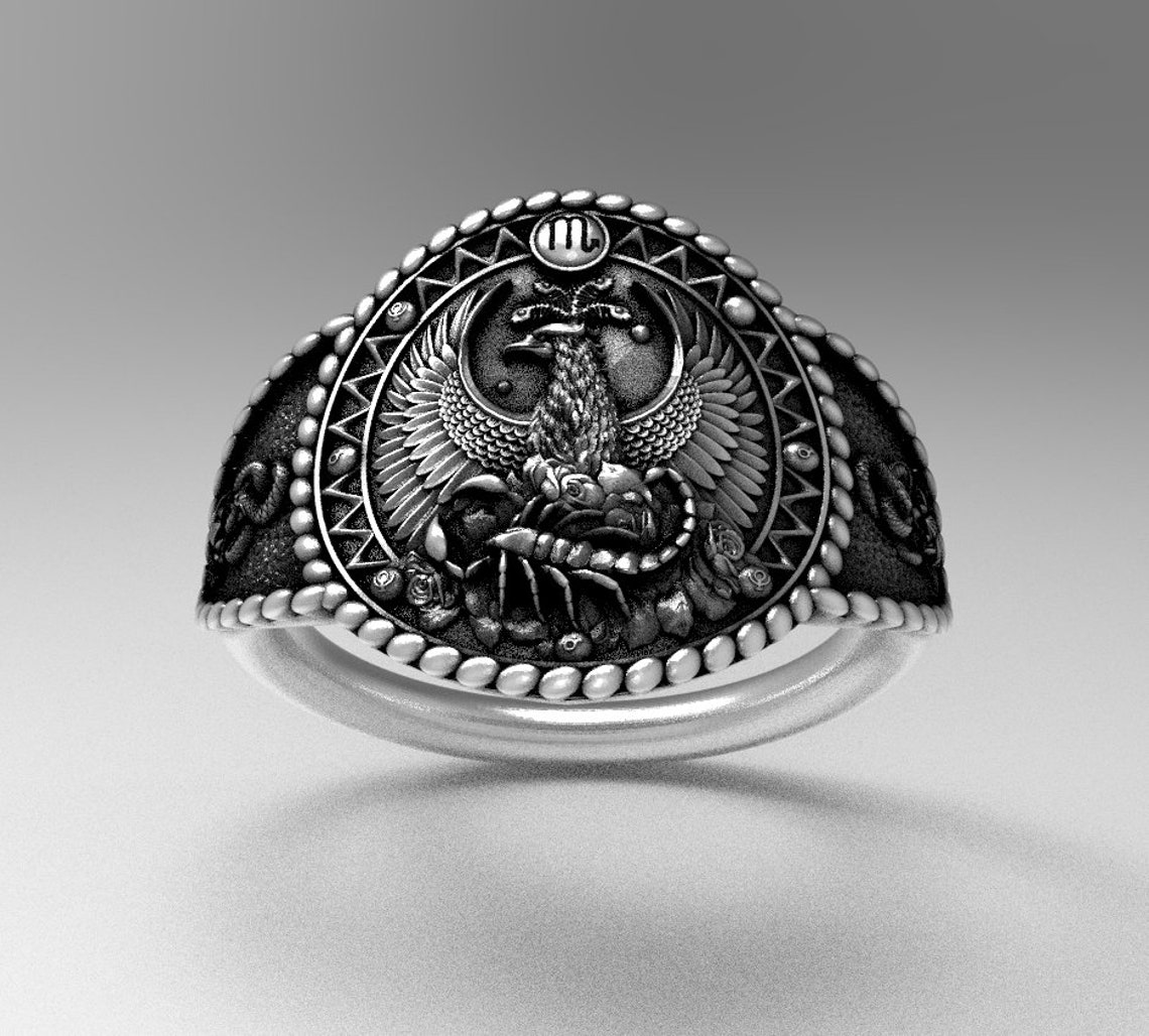 925 Sterling Silver Scorpio Ring A Detailed and Stylish | Etsy