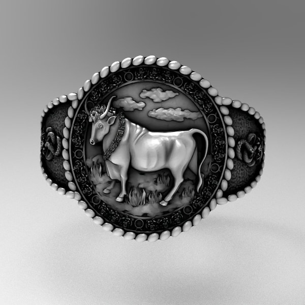 Jewelry Taurus Ring - Etsy