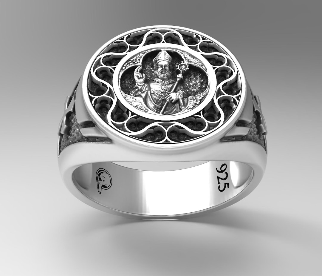 Saint Patrick Ring: Sterling Silver Irish Celtic Cross Signet - Etsy