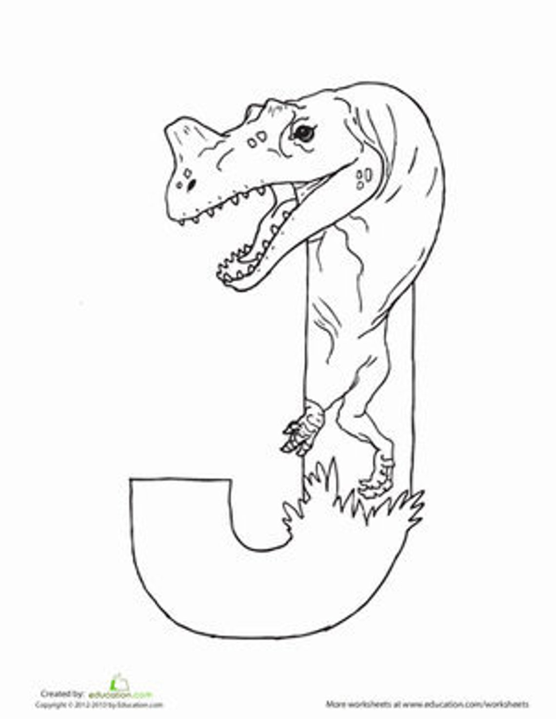 Printable Dinosaur Alphabet Coloring Book | Etsy