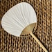 White Paper Paddle Fans - Engraving and Printing Options Available - Etsy