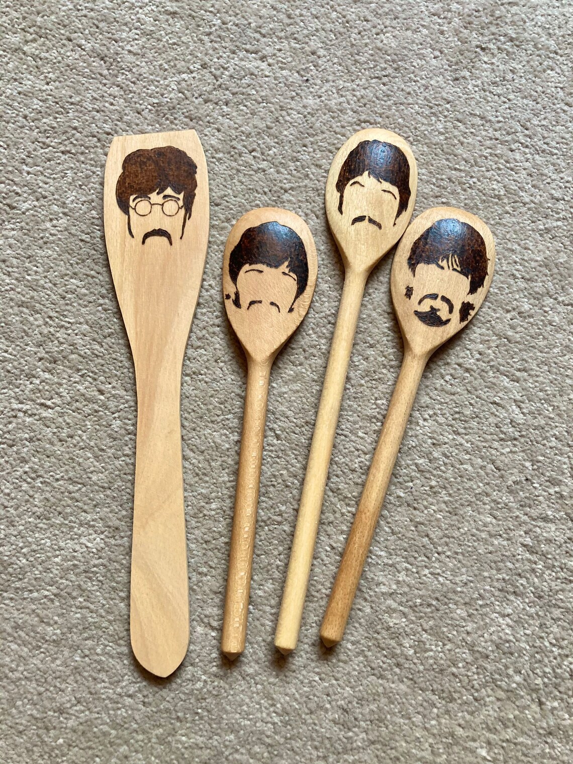 Wooden Spoon Set Inspired by the Beatles - Etsy