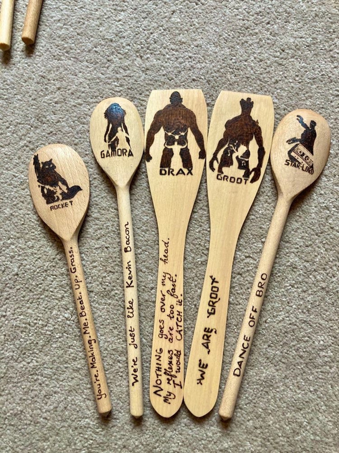 Guardians of the Galaxy Inspired Wooden Spoons Set of 5 - Etsy