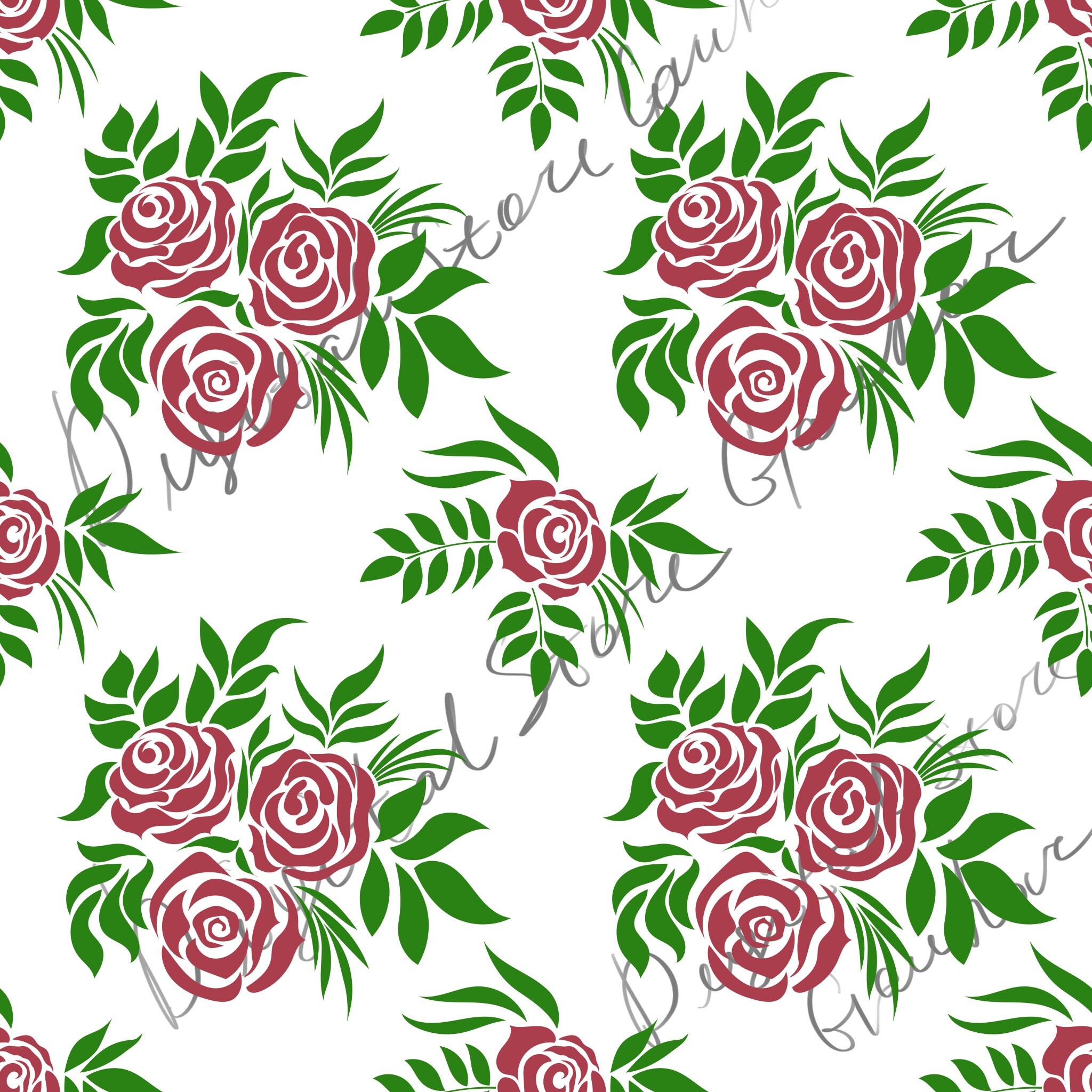 Roses Ai Roses Svg Seamless Pattern Adobe Illustrator Svg Roses ...