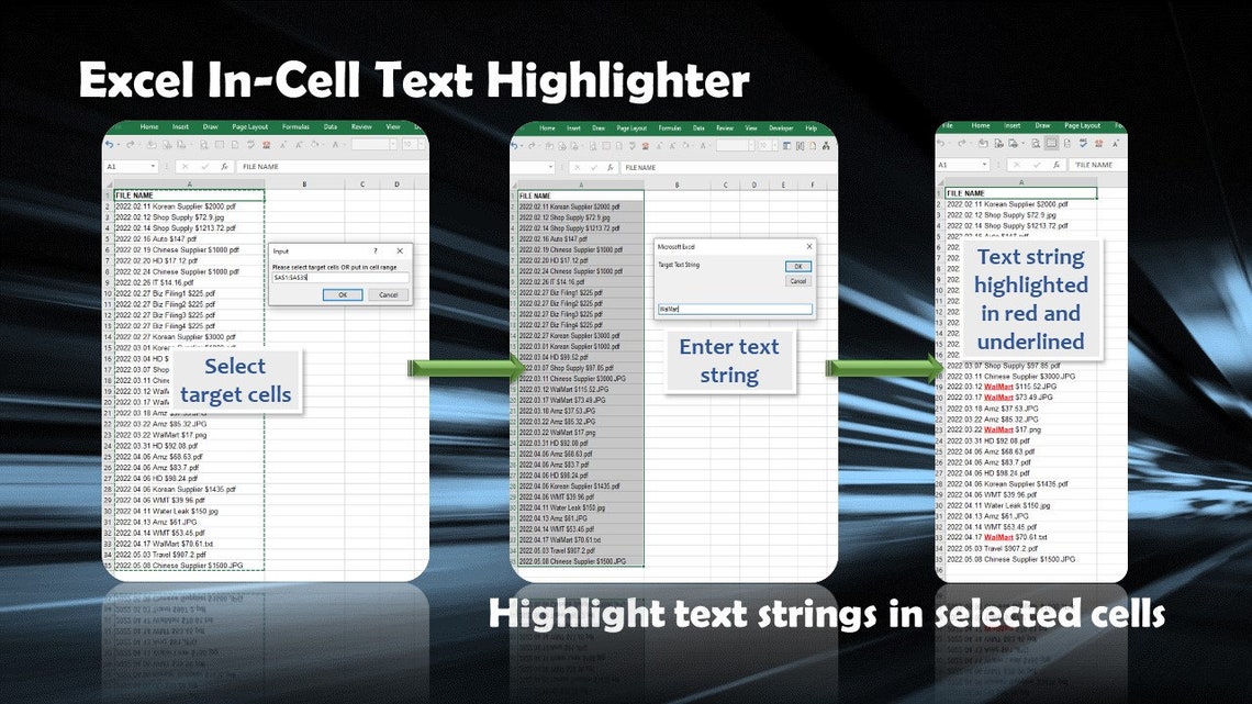Excel In-cell Highlighter - Smart Intelligent Excel Tool - Excel Macro ...