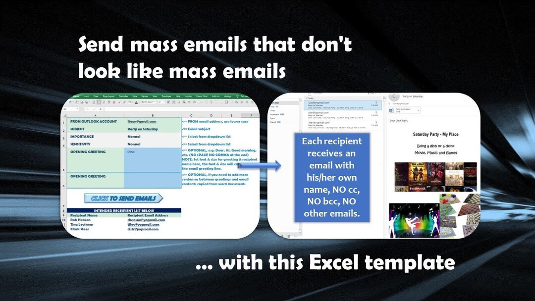 Best Excel Template: Automatically Send Customized Individual Emails ...