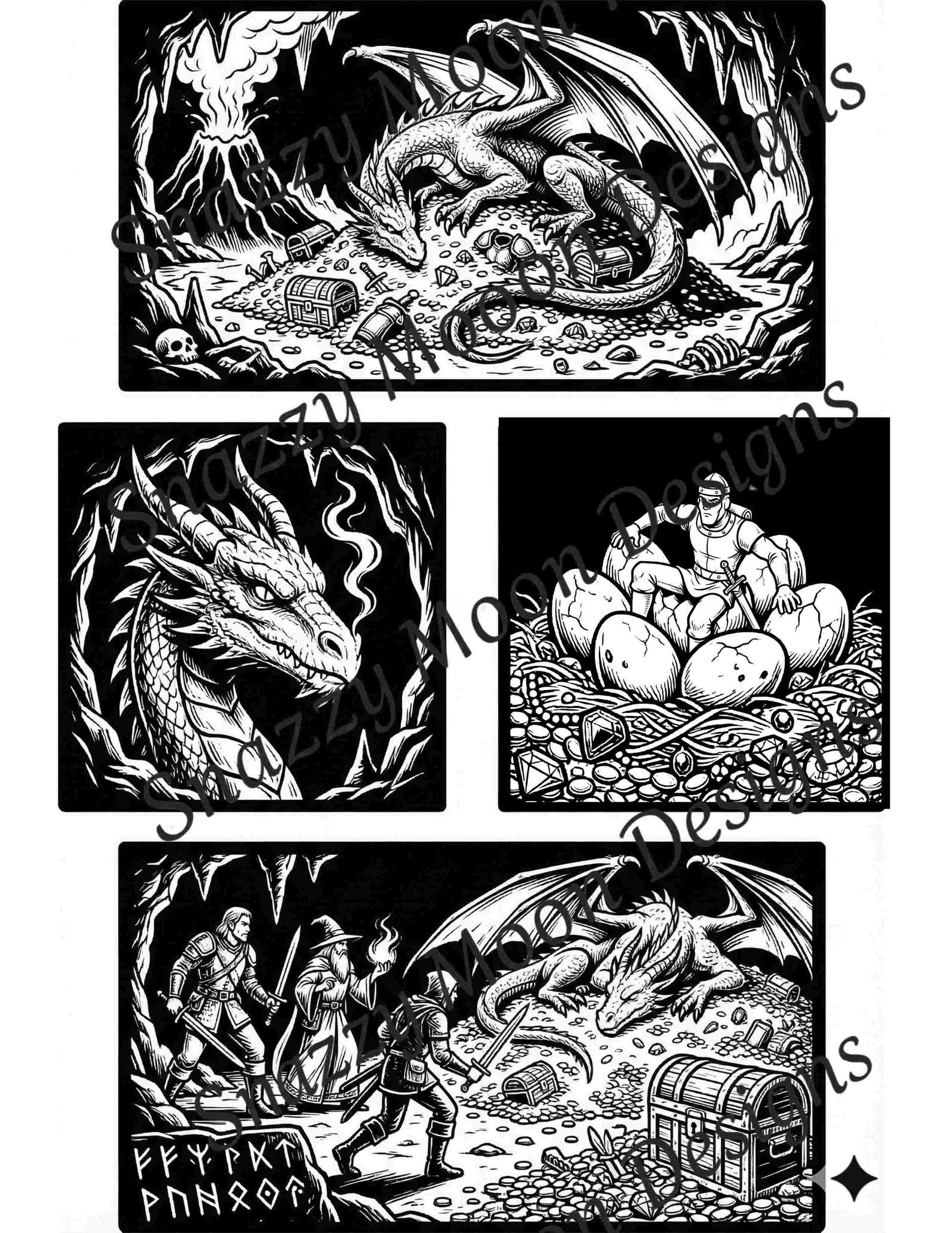 Dragon's Lair Mini Toolbox Laser Engraving Files SVG | Metal Wood CNC ...