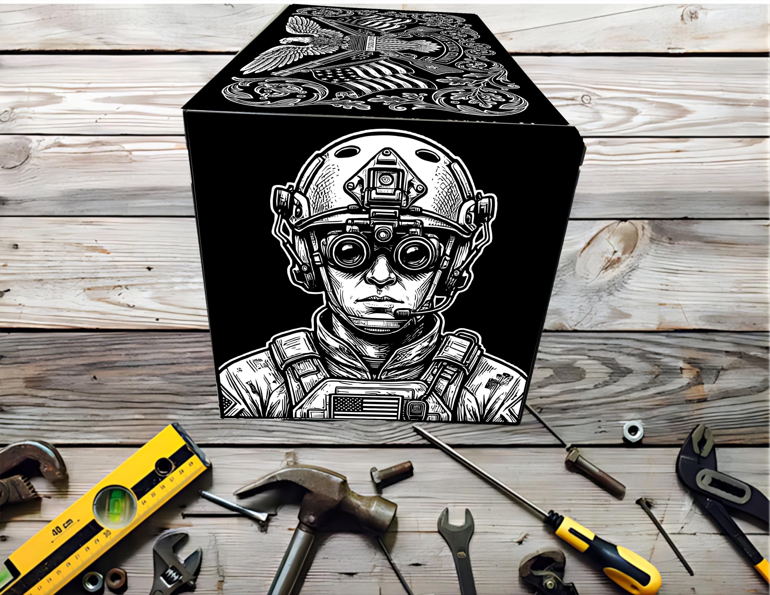 US Army Now and Then Themed Laser Engraving Files | Mini Toolbox SVG ...