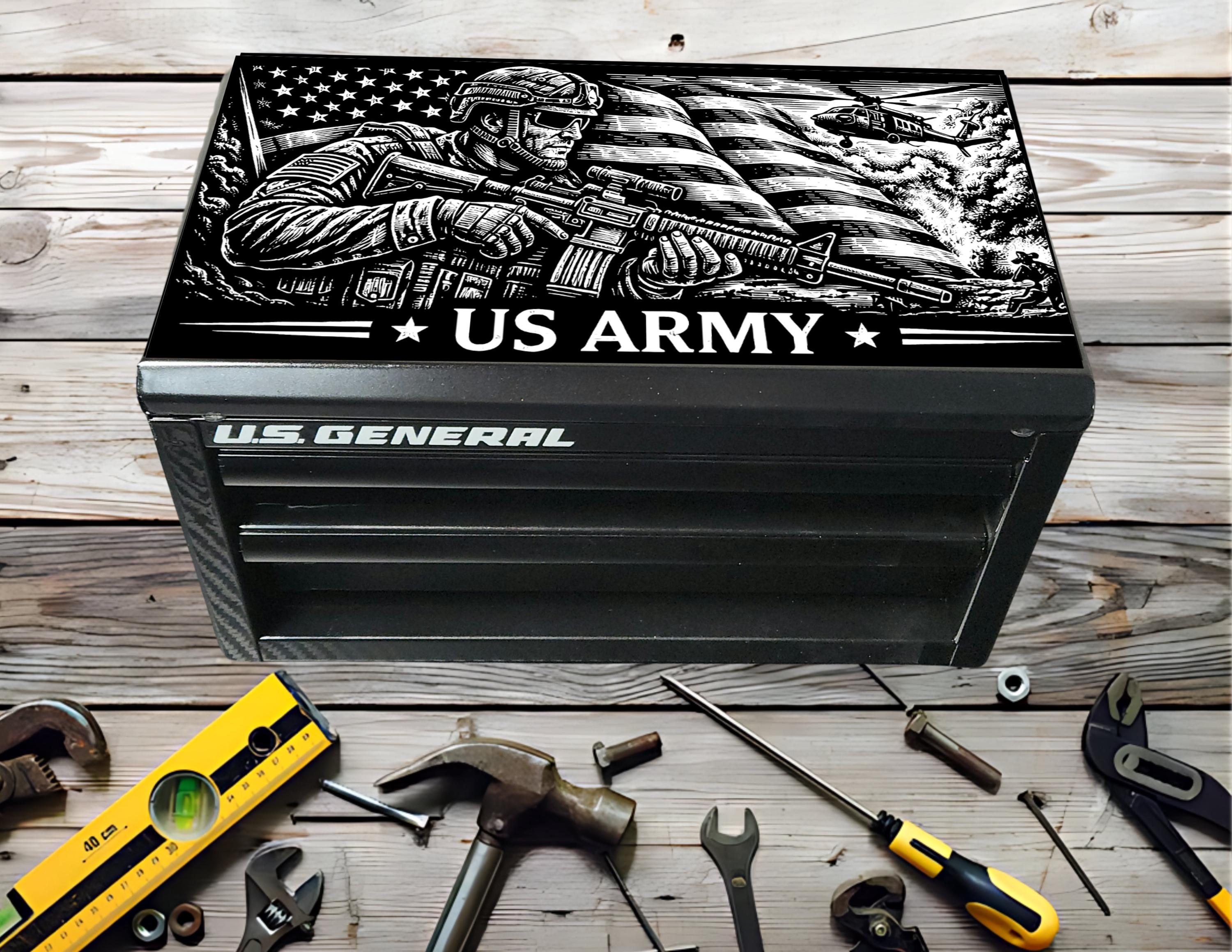 US Army Theme Laser Engraving Files | Mini Toolbox SVG PNG, Inverted ...