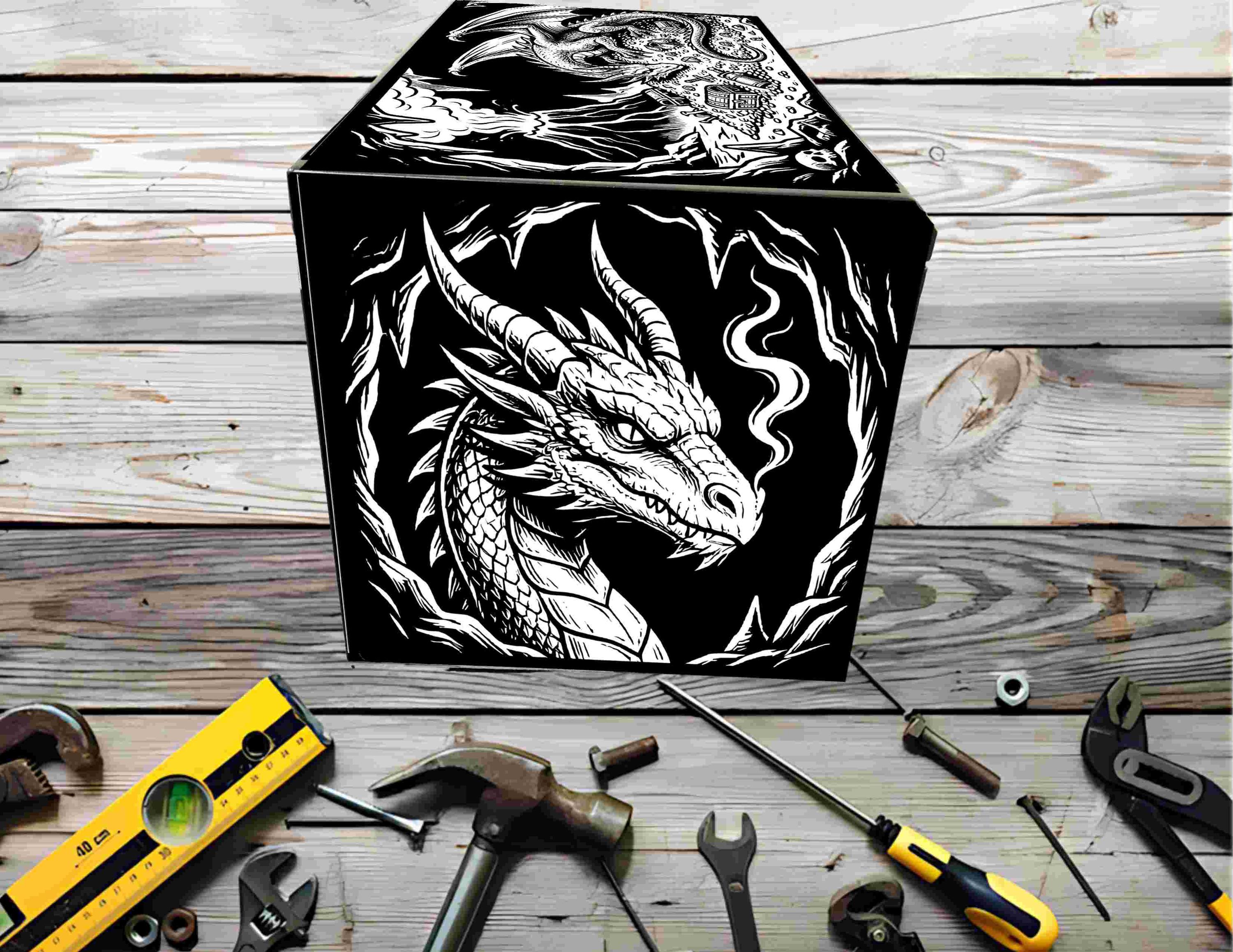 Dragon's Lair Mini Toolbox Laser Engraving Files SVG | Metal Wood CNC ...