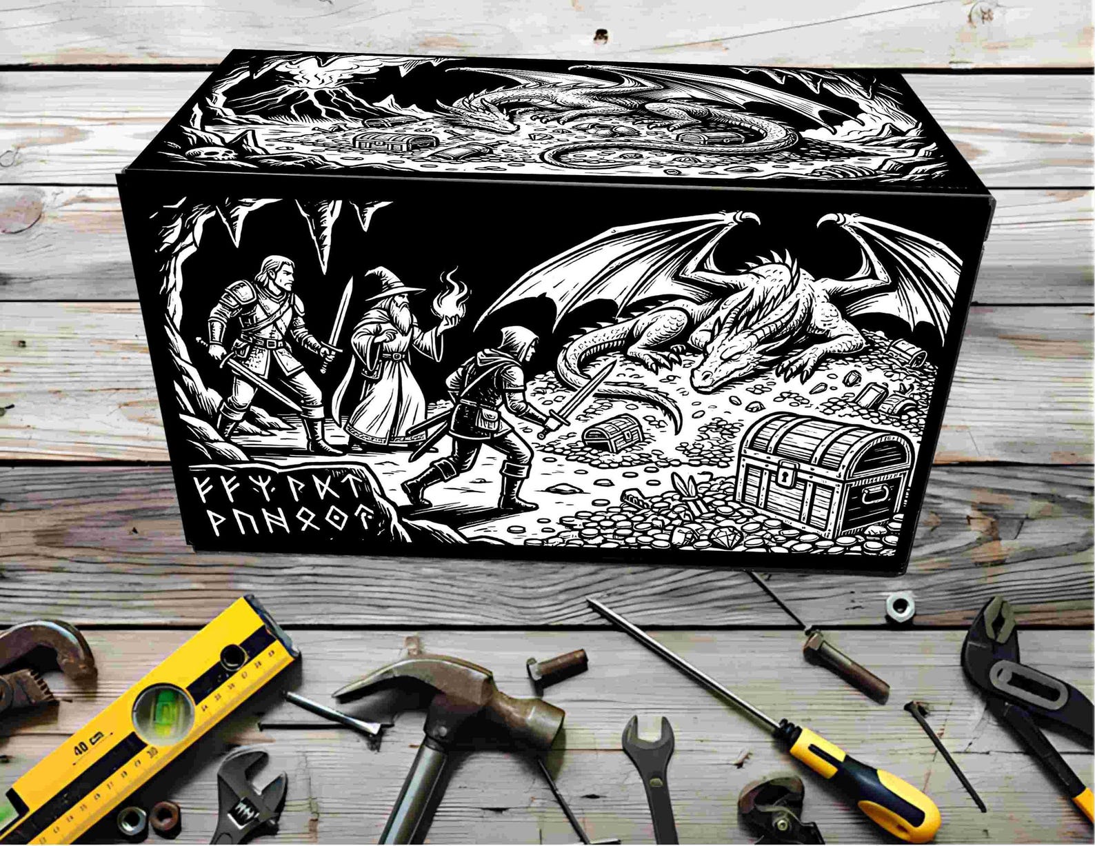 Dragon's Lair Mini Toolbox Laser Engraving Files SVG | Metal Wood CNC ...