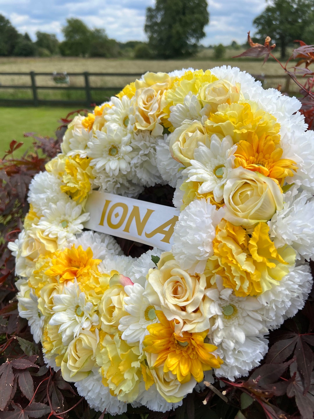 Floral Funeral Grave Memorial Wreath - Etsy