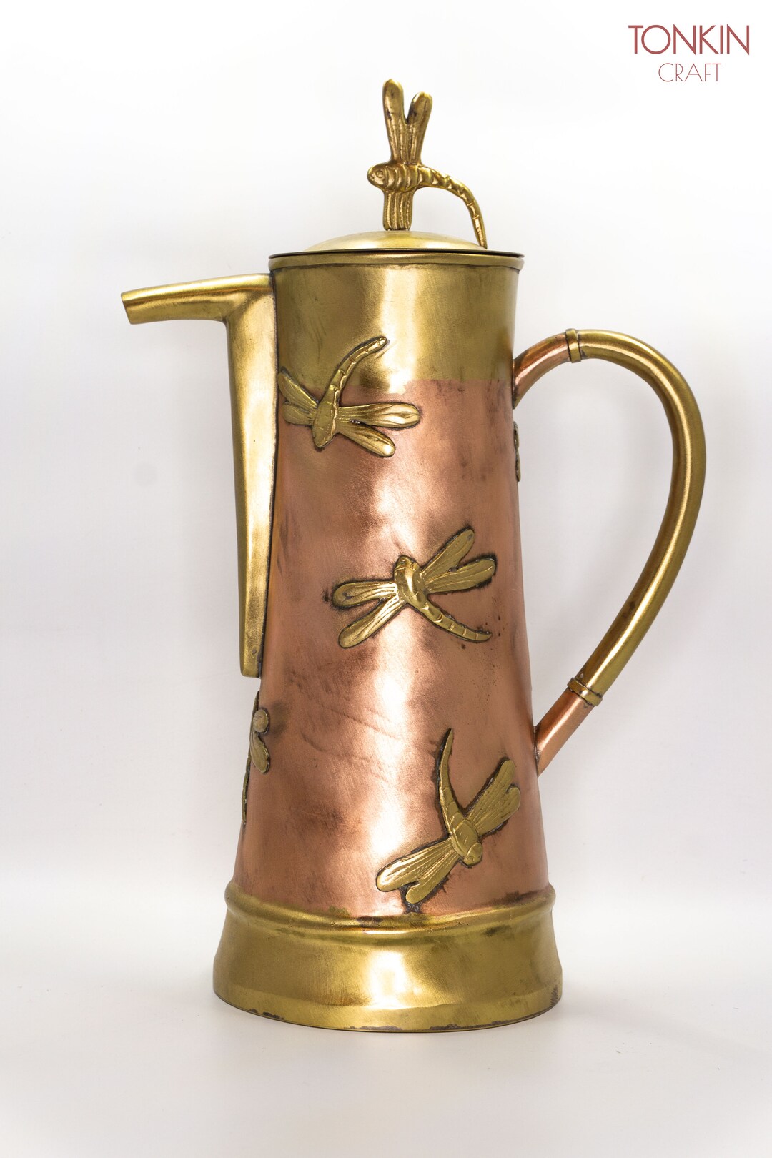 Copper Pitcher | Dragonfly Pitcher | Brass Pitcher | Water Pitcher ...