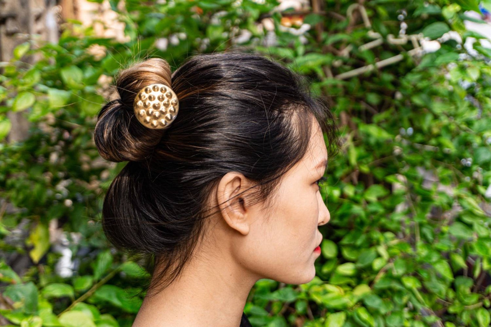 Lotus Calyx Brass Hair Pin Flowers Hair Stick Leaf Hair - Etsy