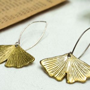 Ginkgo Leaf Earrings, Gold Ginkgo Leaf Earrings, Silver Leaf Earrings, Perfect Gift for Her - Etsy