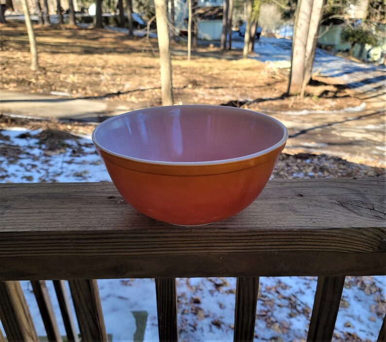 Pyrex Orange Flameglo 403 Mixing Bowl - Etsy