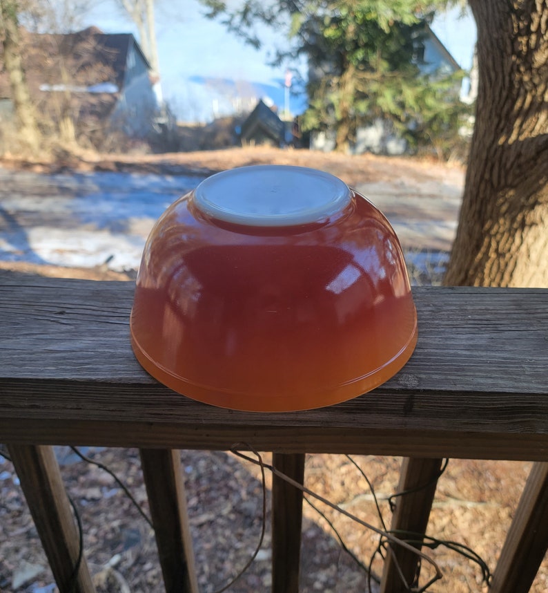 Pyrex Orange Flameglo 403 Mixing Bowl - Etsy