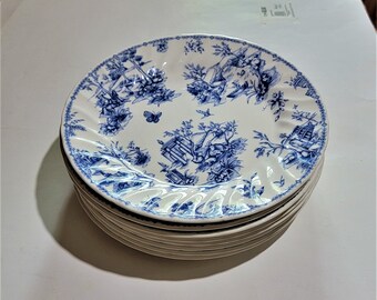Blue Toile Plate - Etsy
