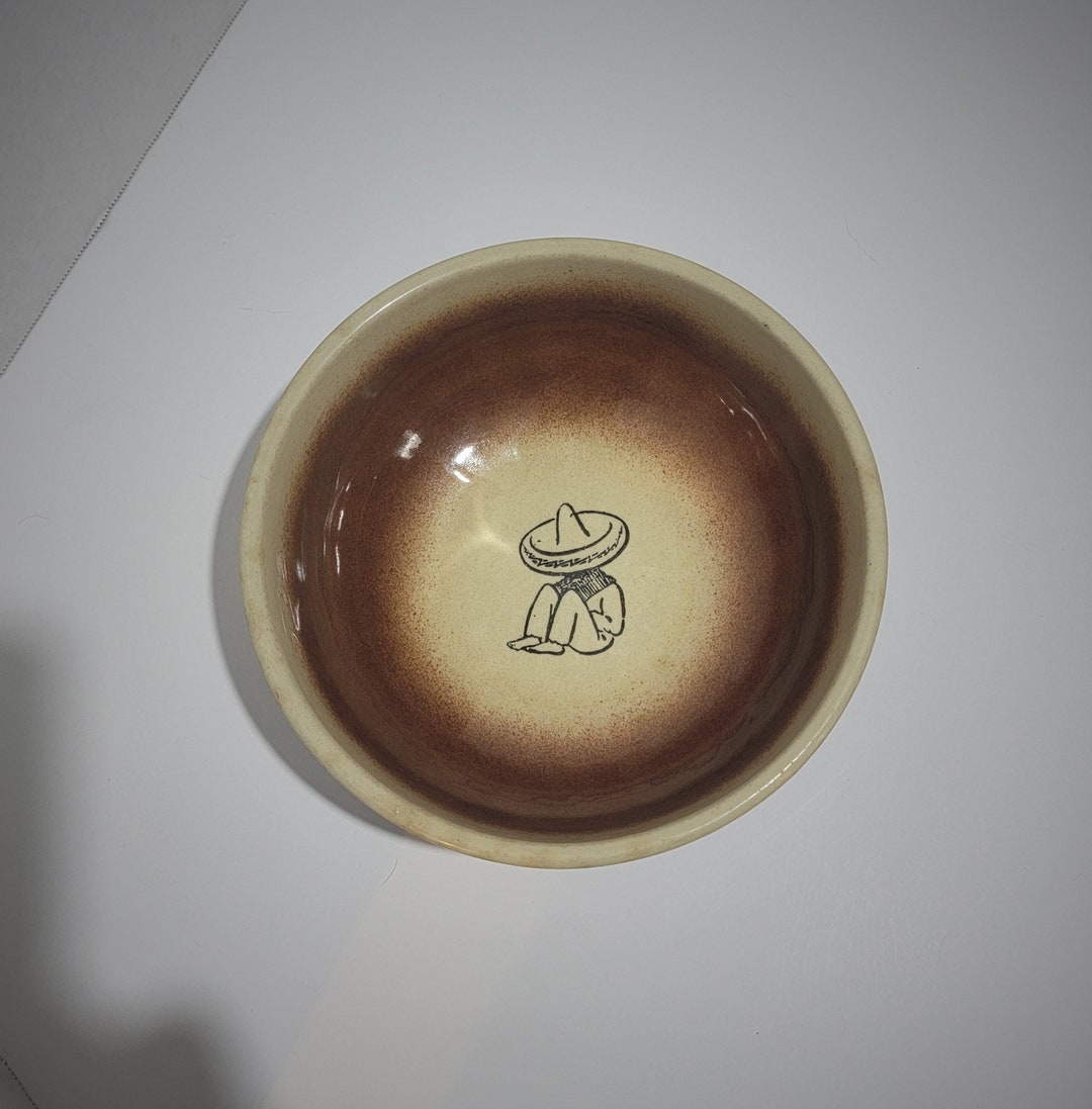 Watt Pottery Mexican Siesta Man Bowl 8-5/8 W X 3-3/8 H - Etsy