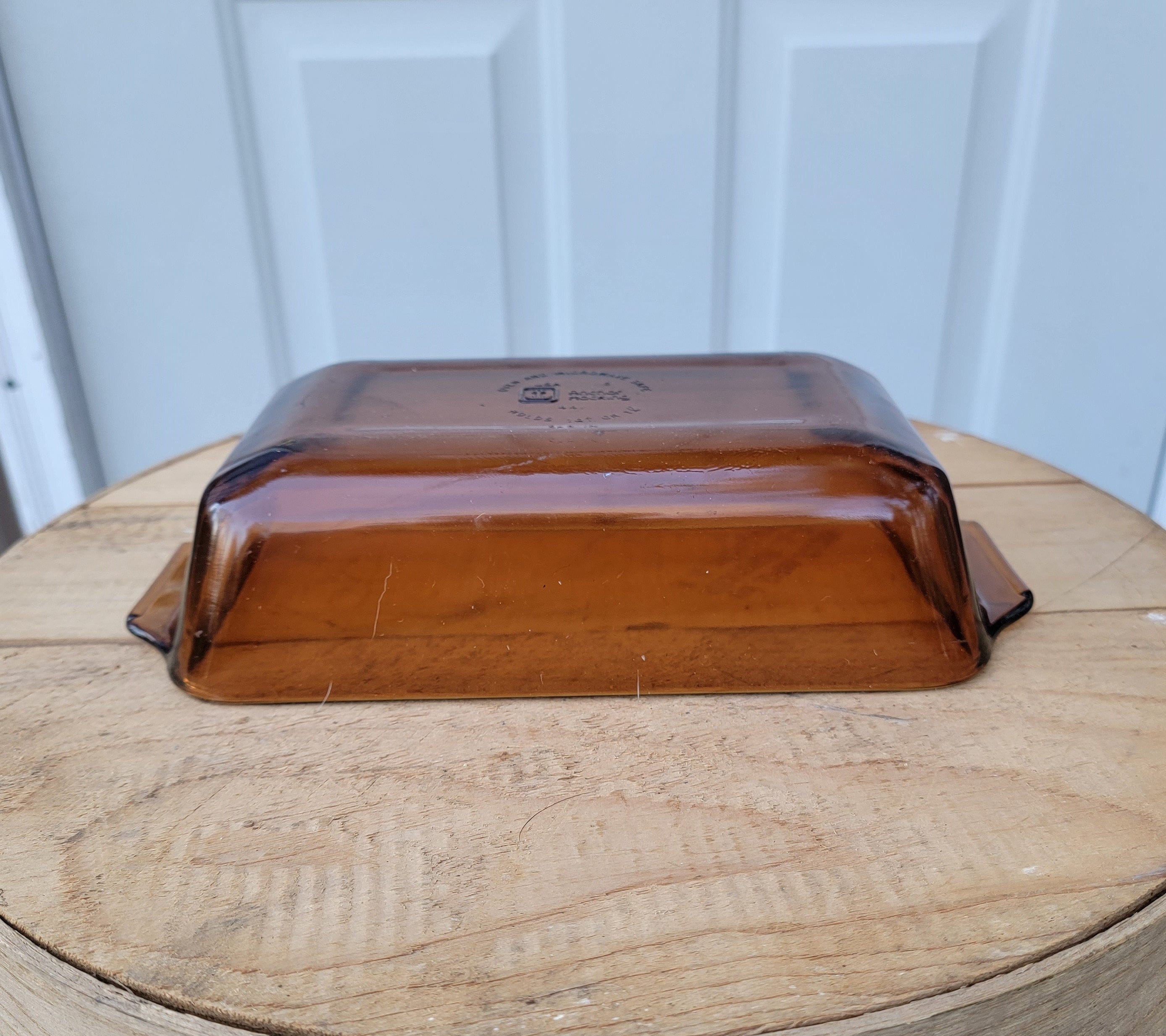 Anchor Hocking 441 Amber 1 Quart Bread Loaf Pan/dish. 5-3/8w X 9l X 2-1 ...