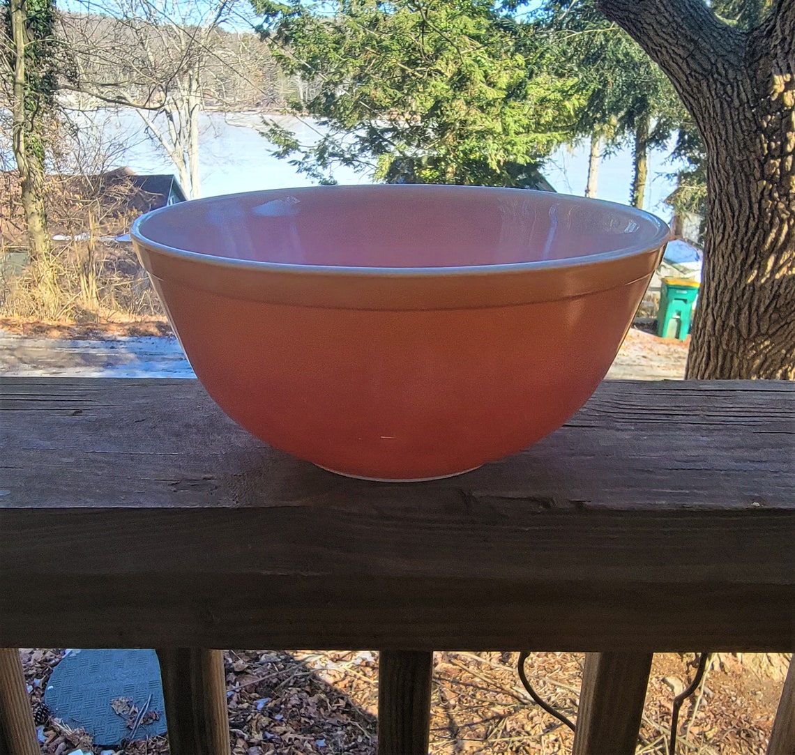 Pyrex Orange Flameglo 403 Mixing Bowl - Etsy