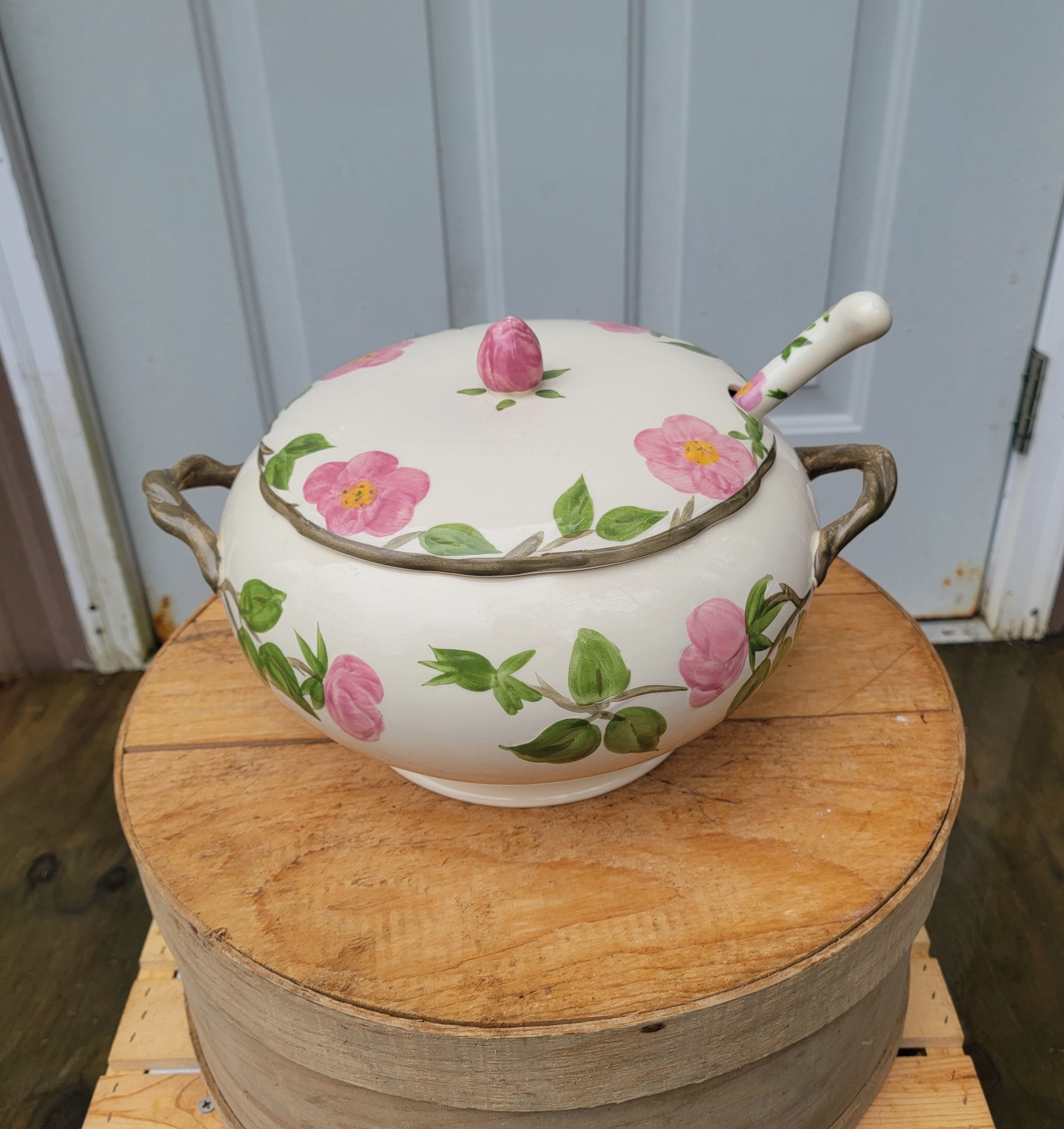 Franciscan Desert Rose Soup Tureen With Ladle. It Measures Handle to ...