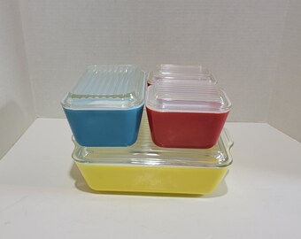 Pyrex Refrigerator Set - Etsy