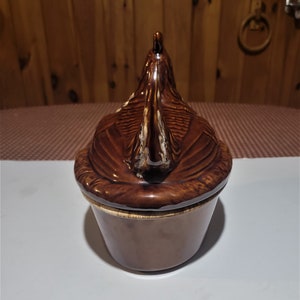 Hull Large 10 Brown Drip Hen on A Nest Casserole/baking Dish - Etsy