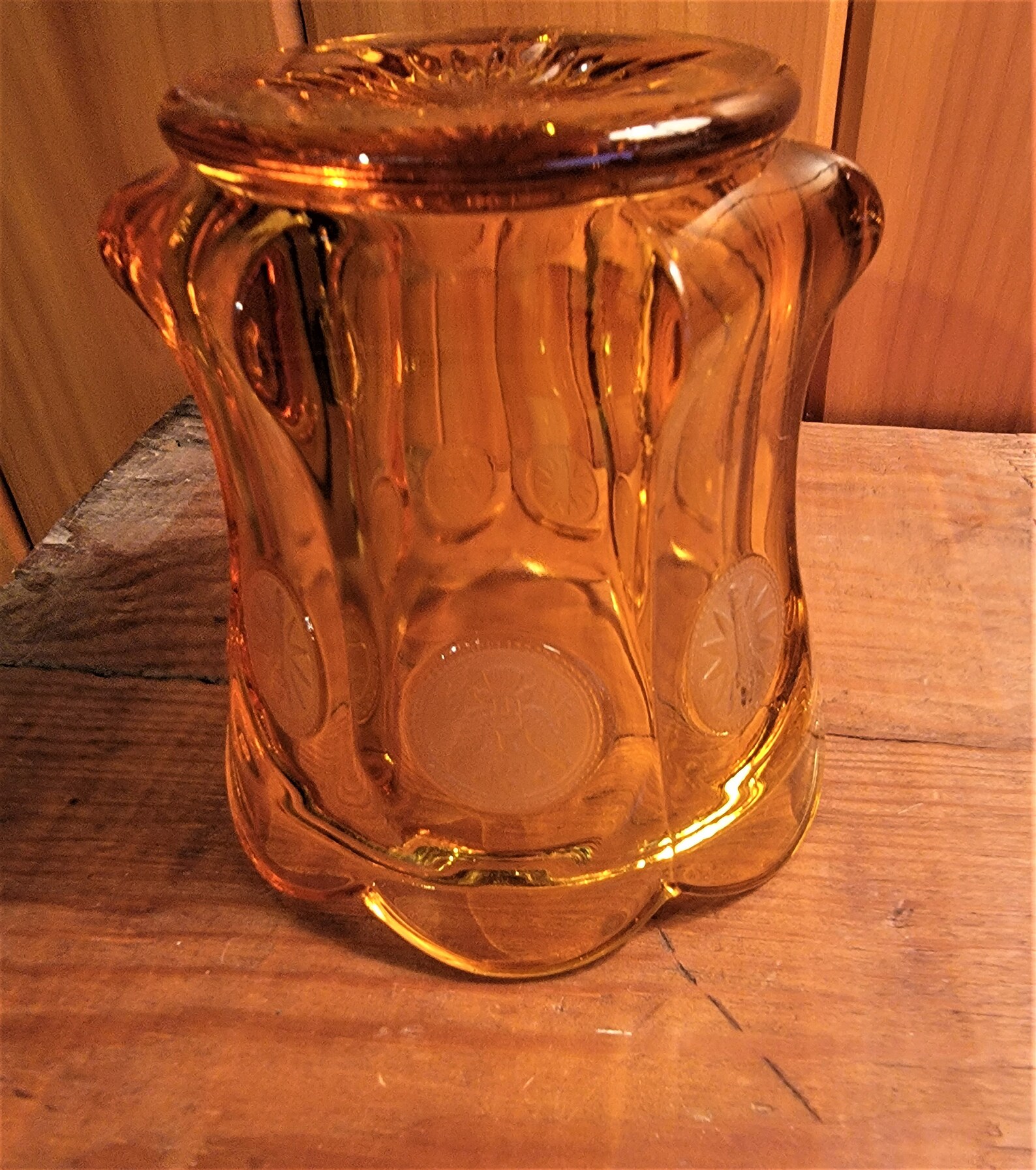 Amber Fostoria Coin Dot Sugar Bowl/ Candy Dish 4w X 6-1/2h - Etsy