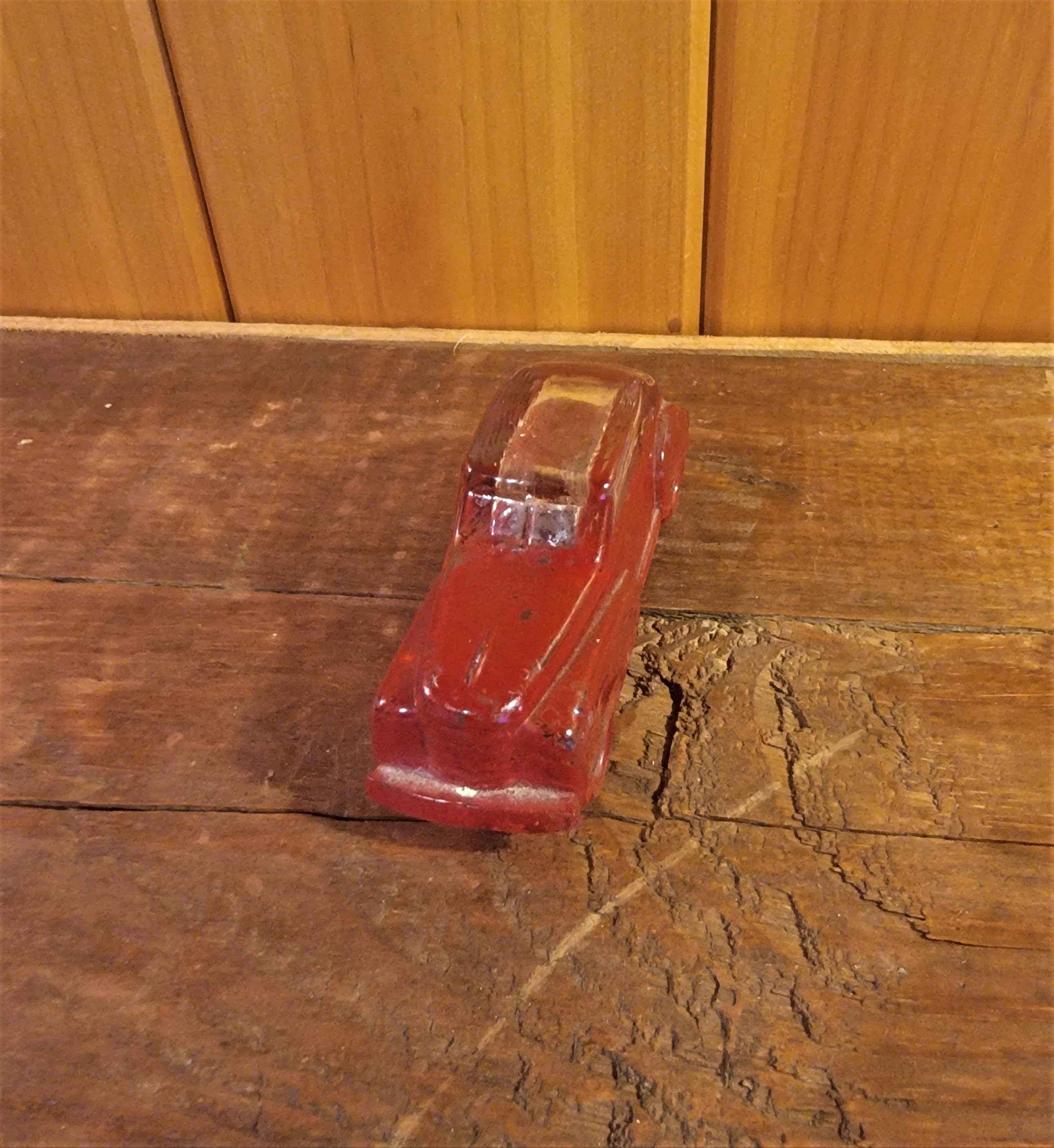 Vintage Red Painted Glass Car Candy Container. 5l - Etsy