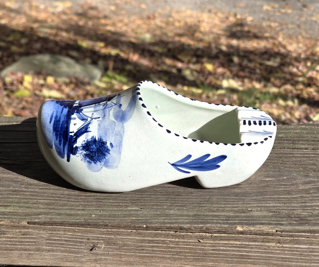 Delft Blue Dutch Clog Shoe Ceramic Pottery Hand Painted Holland With ...