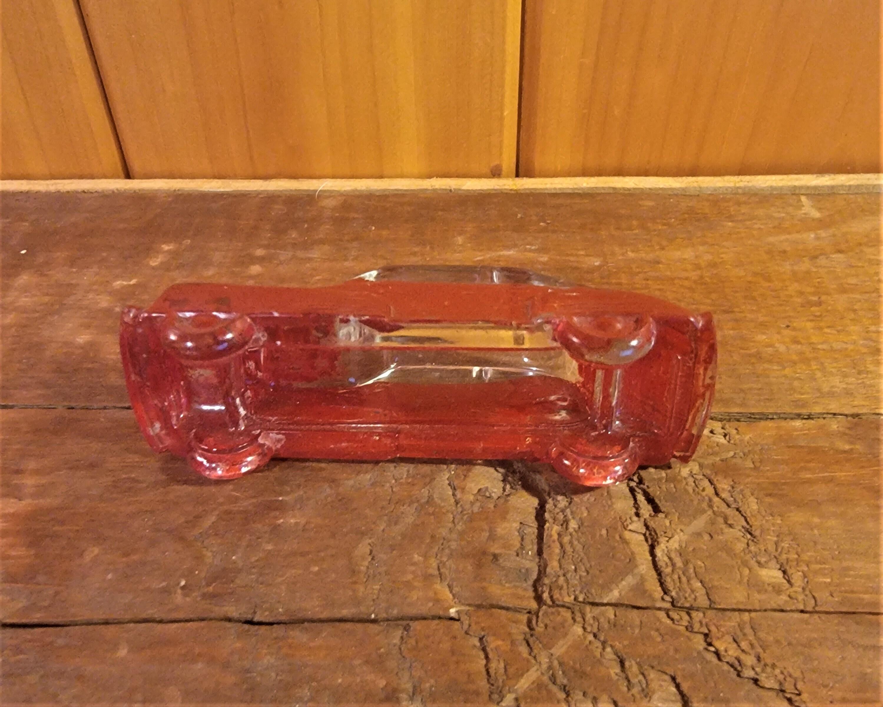 Vintage Red Painted Glass Car Candy Container. 5l - Etsy