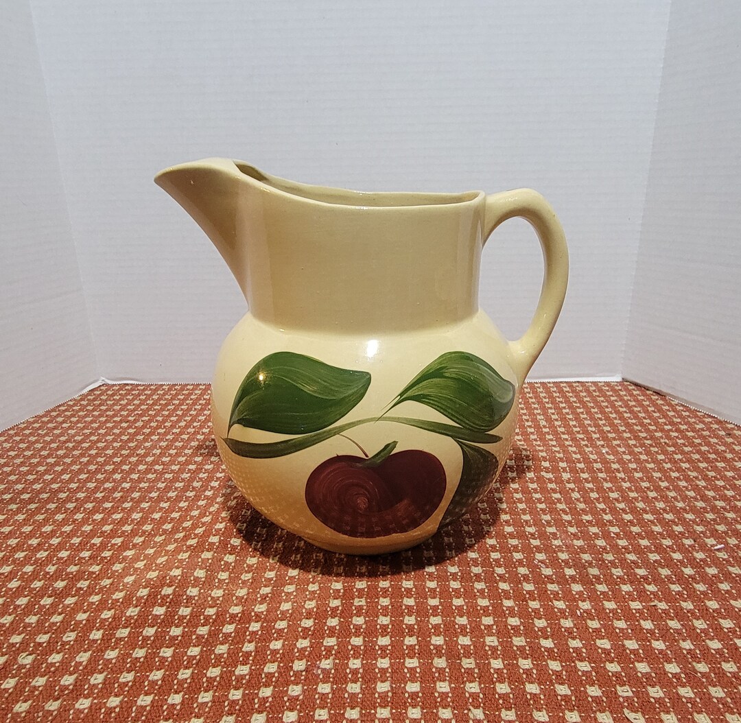 Watt Pottery Apple Ice Lip Pitcher 17 - Etsy