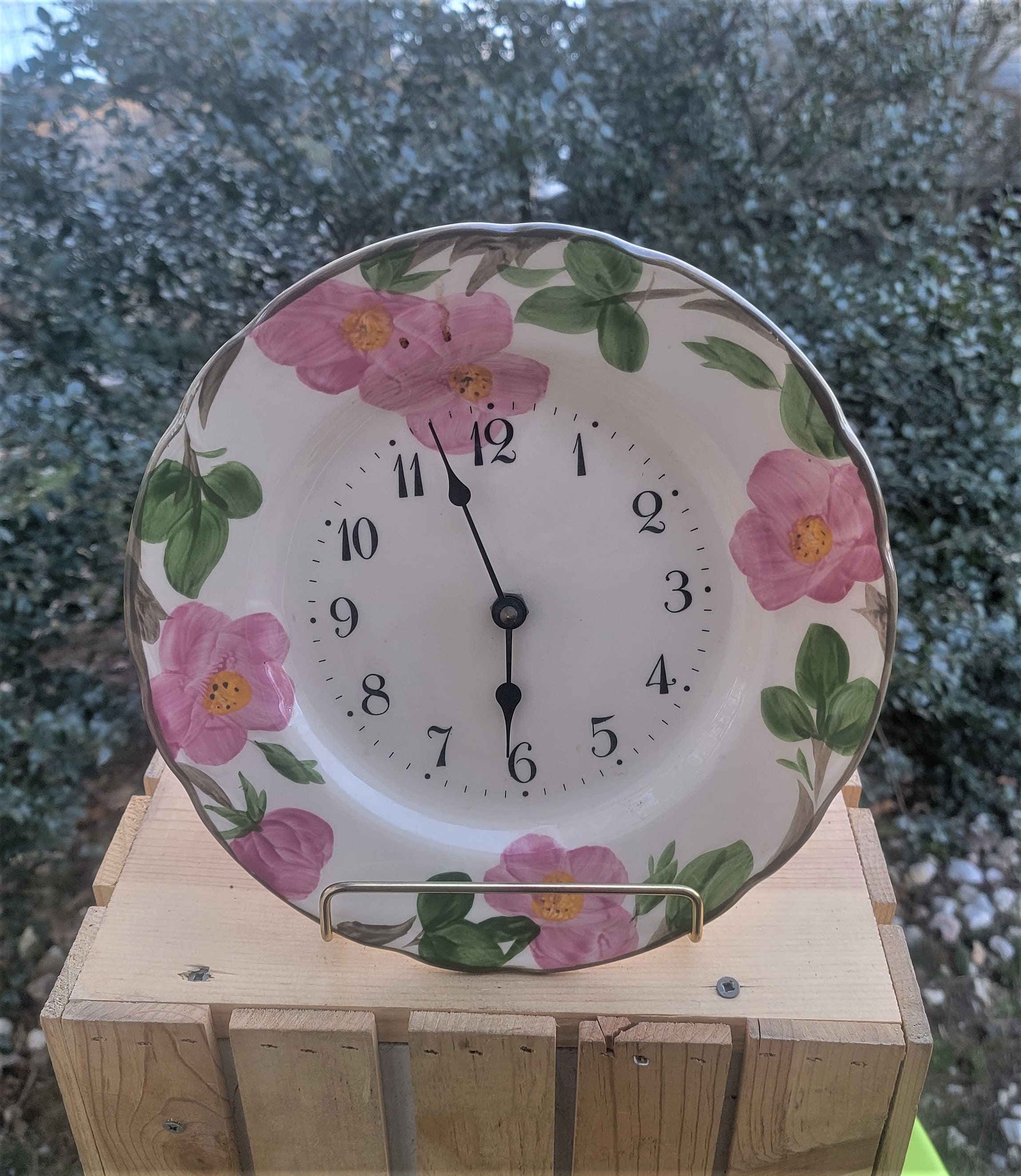 Franciscan Desert Rose Battery Powered Wall Clock With Made in England ...