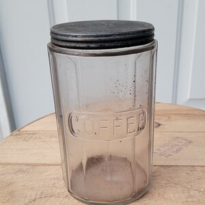 Hoosier Clear Glass Coffee Jar. 4-1/4w X 7h - Etsy