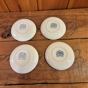 4 Liberty Blue Staffordshire Ironstone Coasters With 4 Different Scenes ...