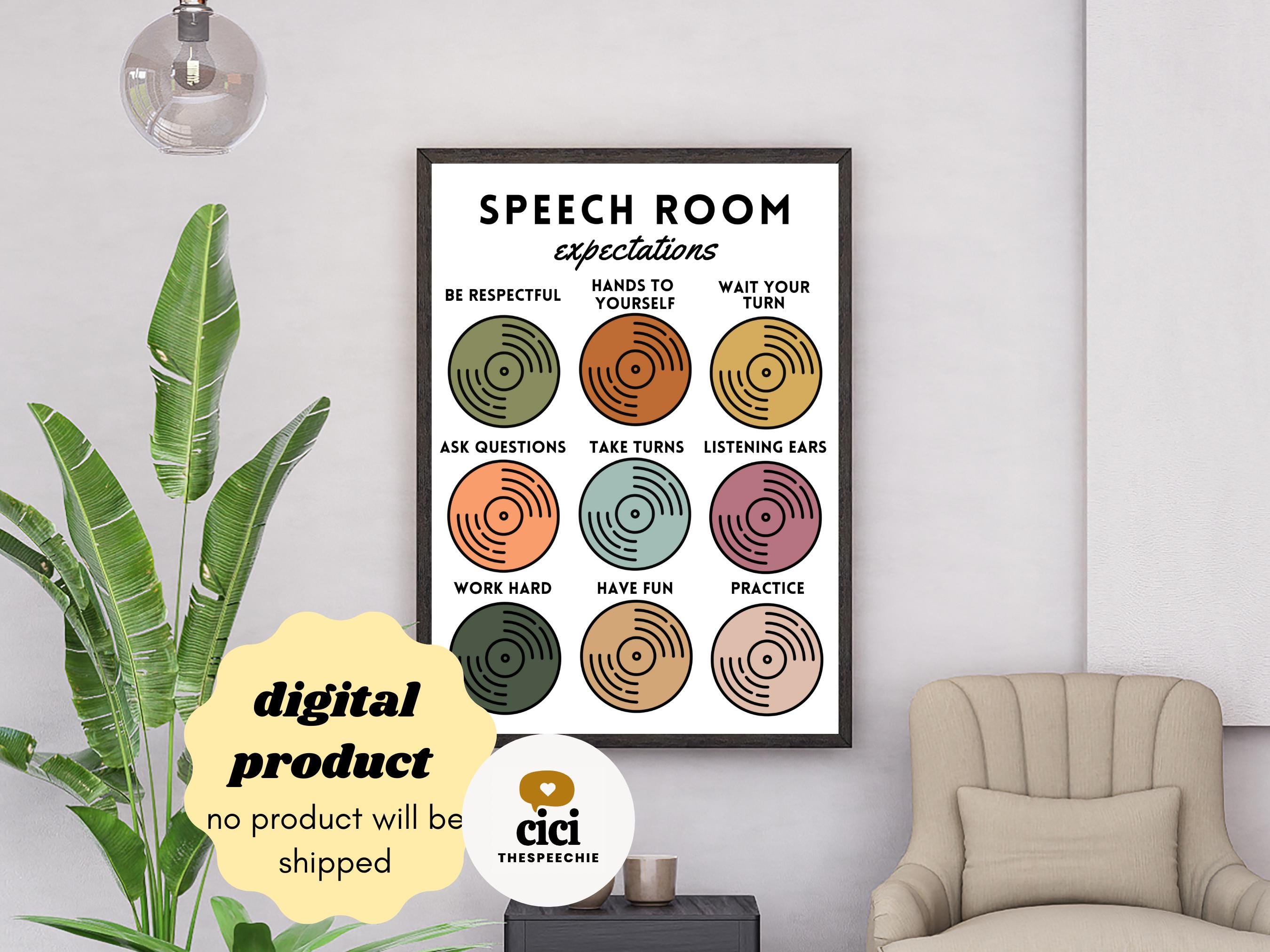 Speech Room Expectations, Speech Classroom Rules, SLP Poster, Speech ...