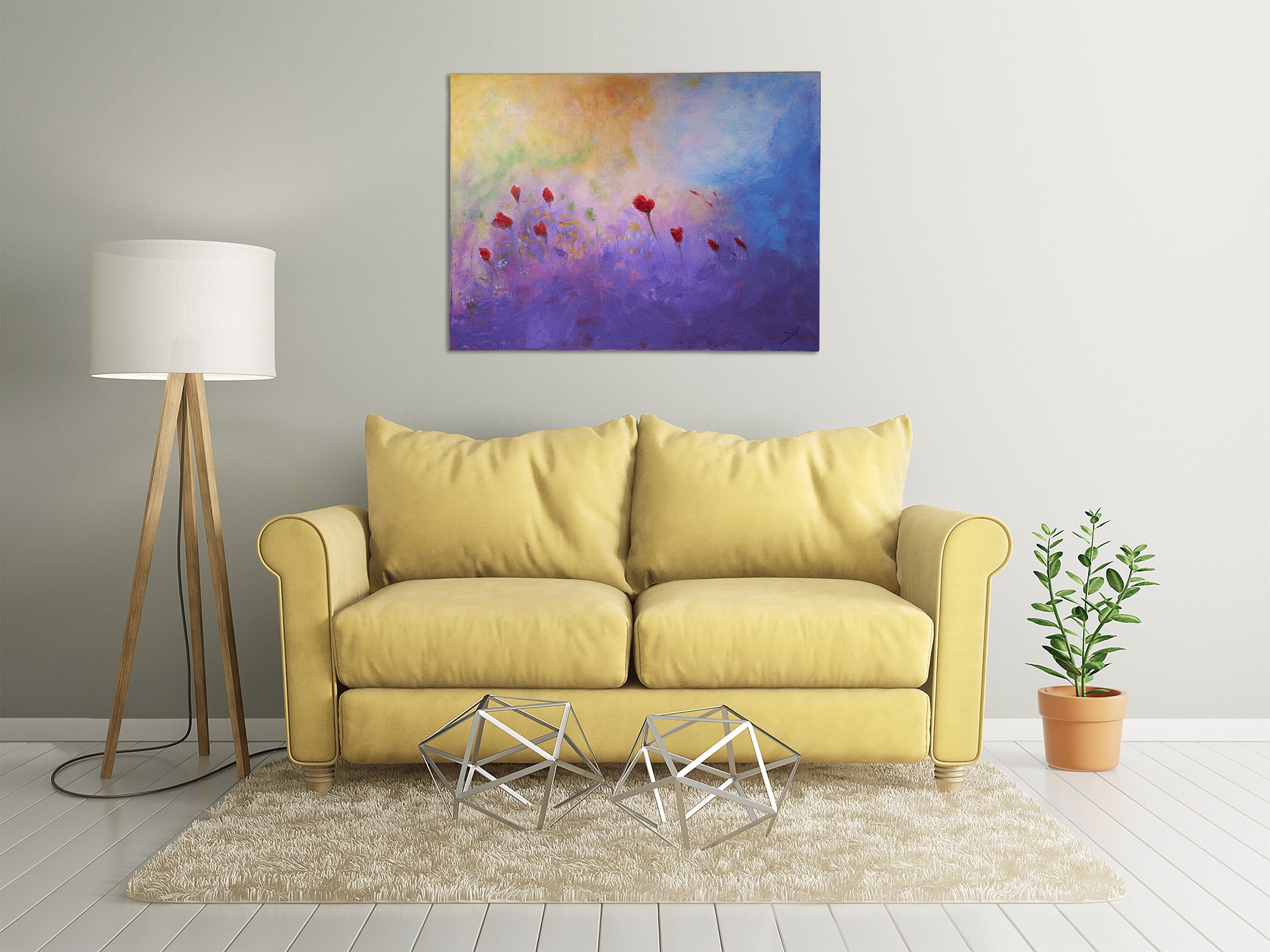 Morning Haze. Acrylic on Canvas W 59.5cm X H 45cm X D 2cm - Etsy