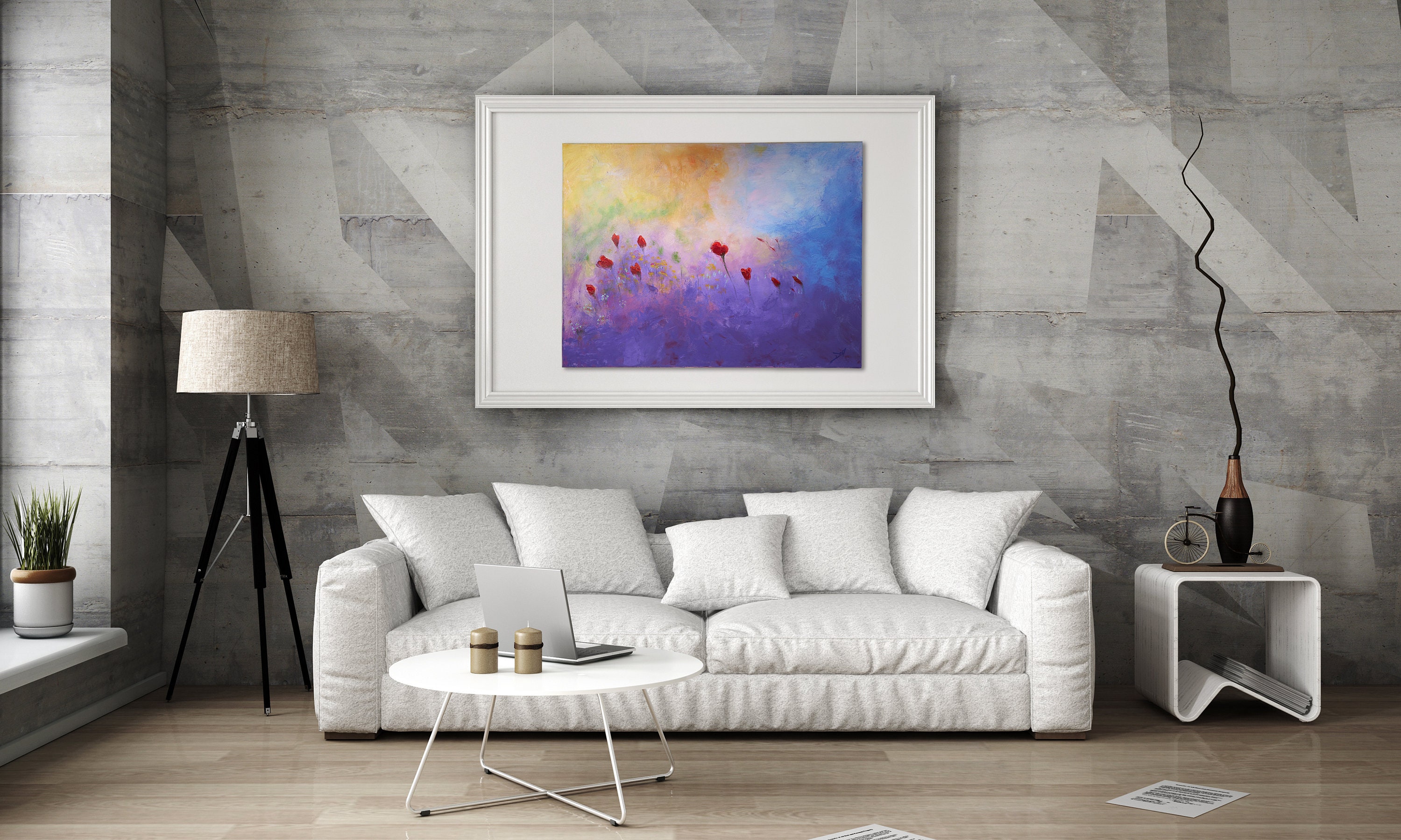 Morning Haze. Acrylic on Canvas W 59.5cm X H 45cm X D 2cm - Etsy