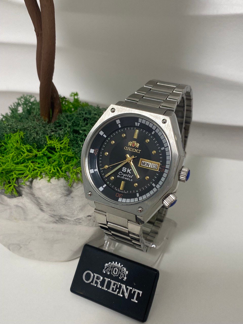Mens Watch Orient SK Sea King Watch Calendar Watch 21 Jewels Black Dial ...