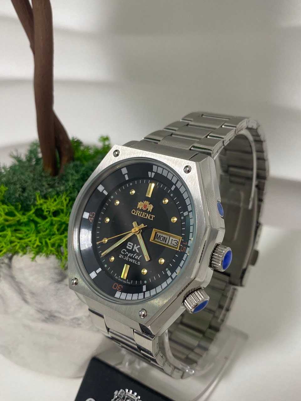 Mens Watch Orient SK Sea King Watch Calendar Watch 21 Jewels Black Dial ...