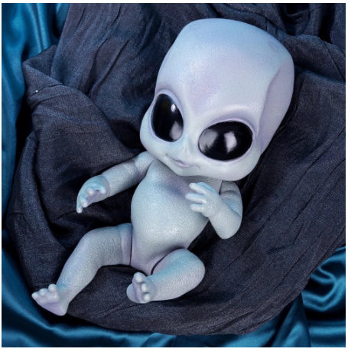 14 inch realistic reborn baby Alien doll hand-detailed painted | Etsy