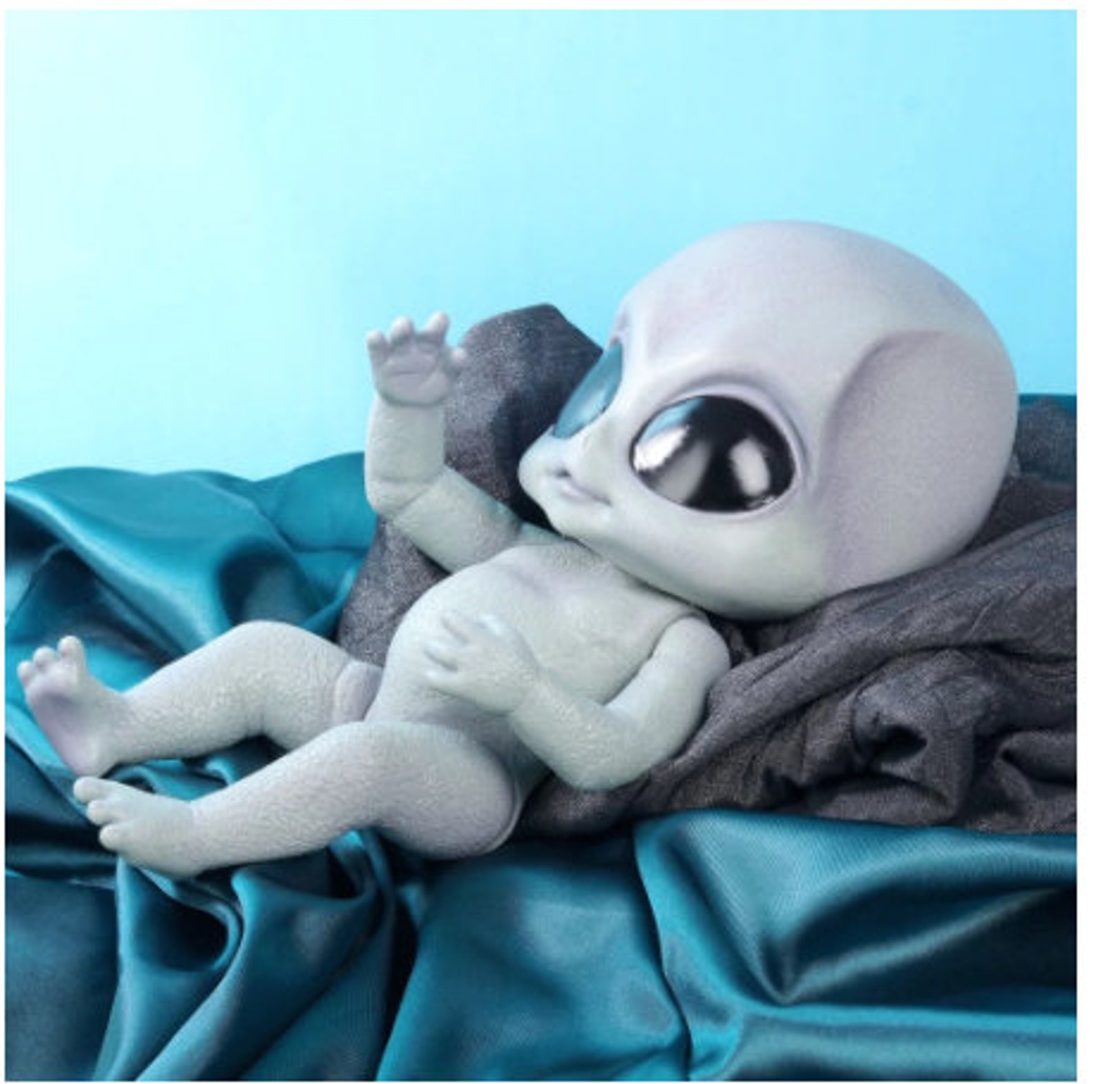 14 inch realistic reborn baby Alien doll hand-detailed painted | Etsy