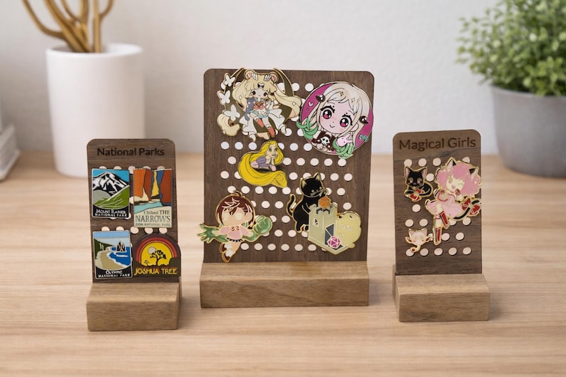 Enamel Pin Display Stand, Personalized Pin Holder, Desk Pin Display ...