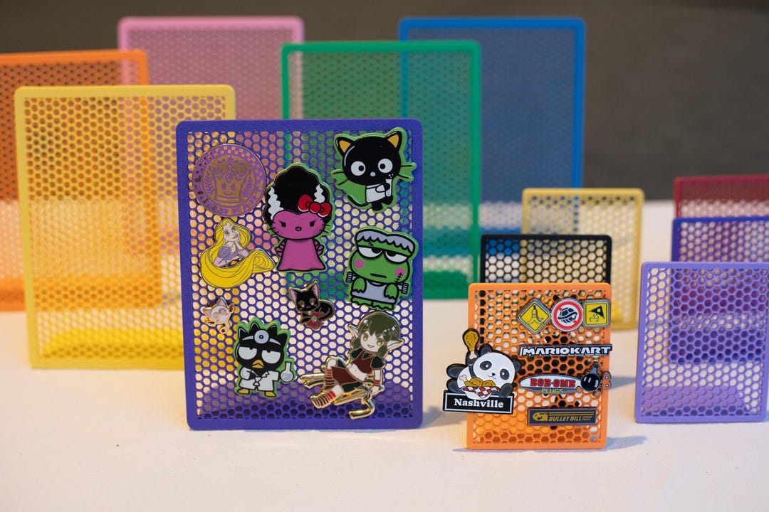 Enamel Pin Display Board – Desktop Pin Holder Stand – 2 Size Collector ...